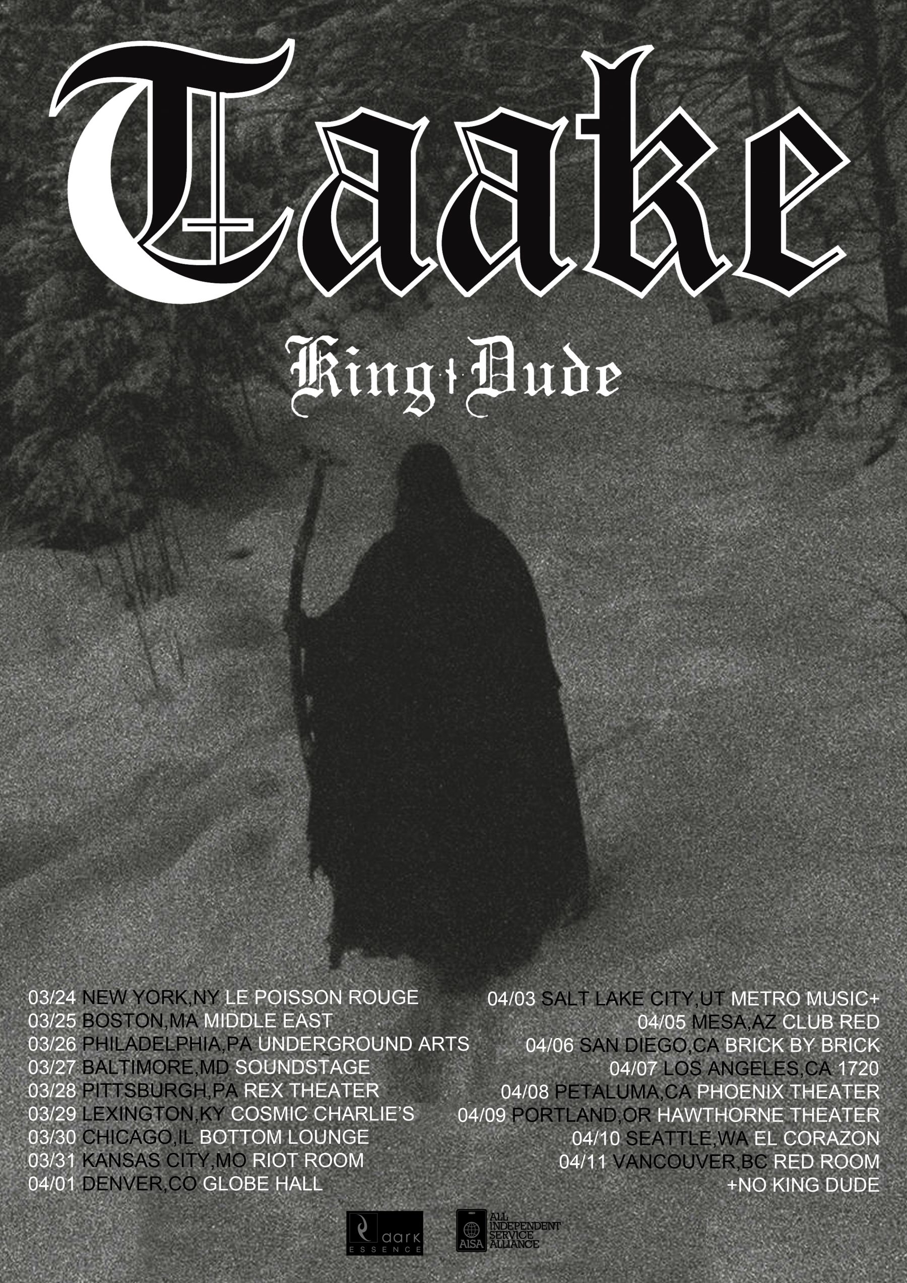 NORWEGIAN BLACK METALLERS TAAKE ANNOUNCE US TOUR DATES | Dark Essence ...
